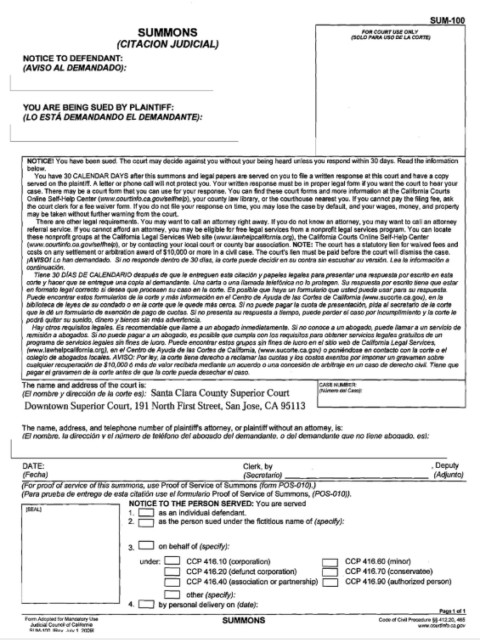 What is a Summons? Understanding Your California Lawsuit Response ...